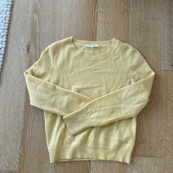Frame Denim | Sweaters | Frame Yellow Cashmere Blend Sweater | Poshmark
